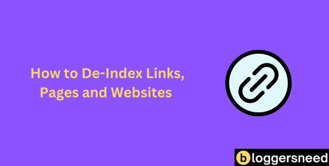 How to De-Index Links, Pages and Websites
